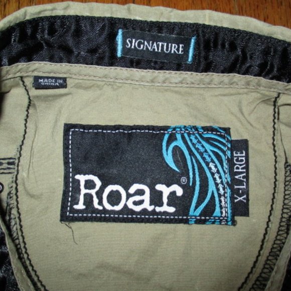 Roar | Shirts | Roar Beige Embellished Ls Bf Shirt Men Xl | Poshmark